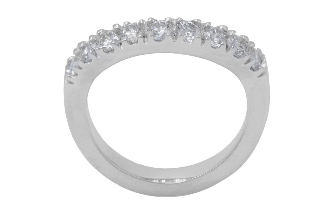 14 karat gold wedding ring with diamonds. -WDR1409Z – Topaz