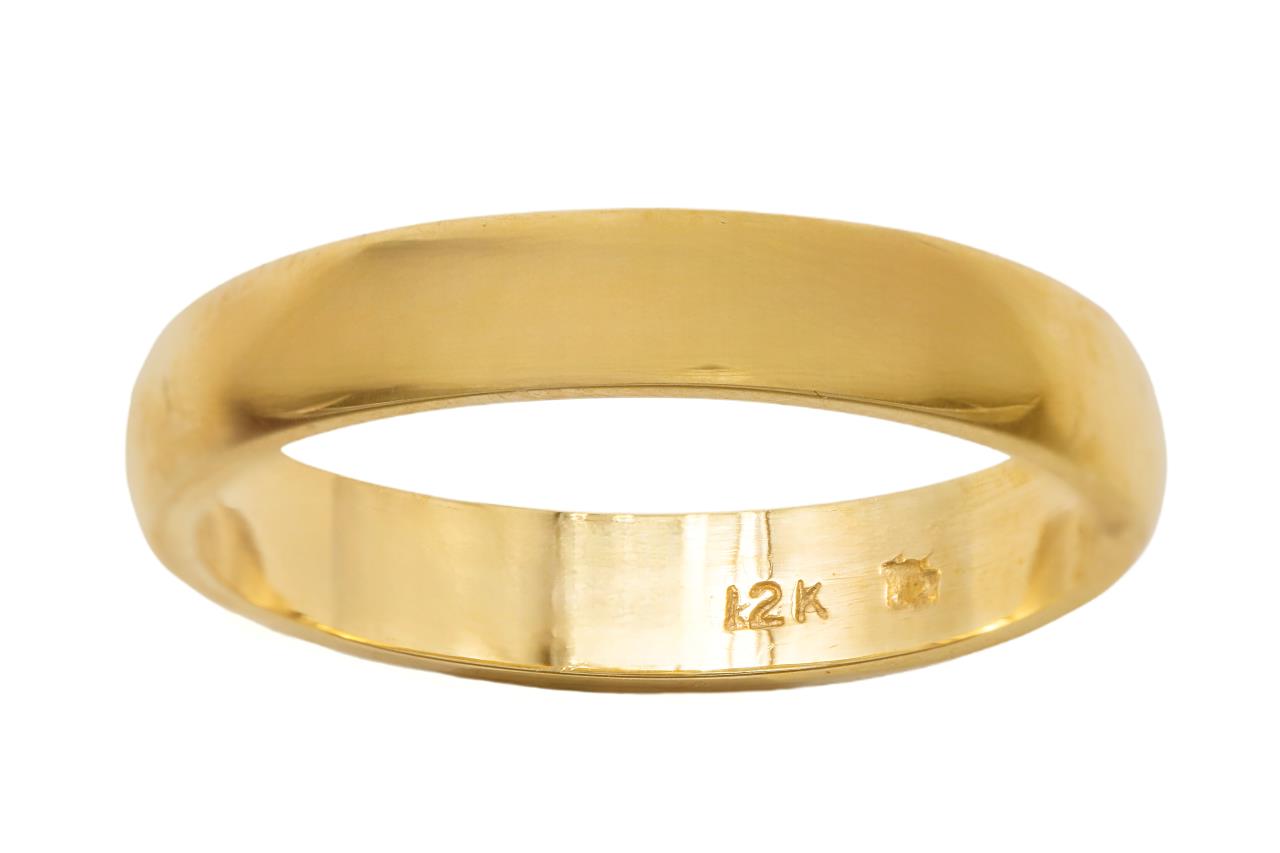 12 karat gold wedding ring. – WR12YH4D – Topaz